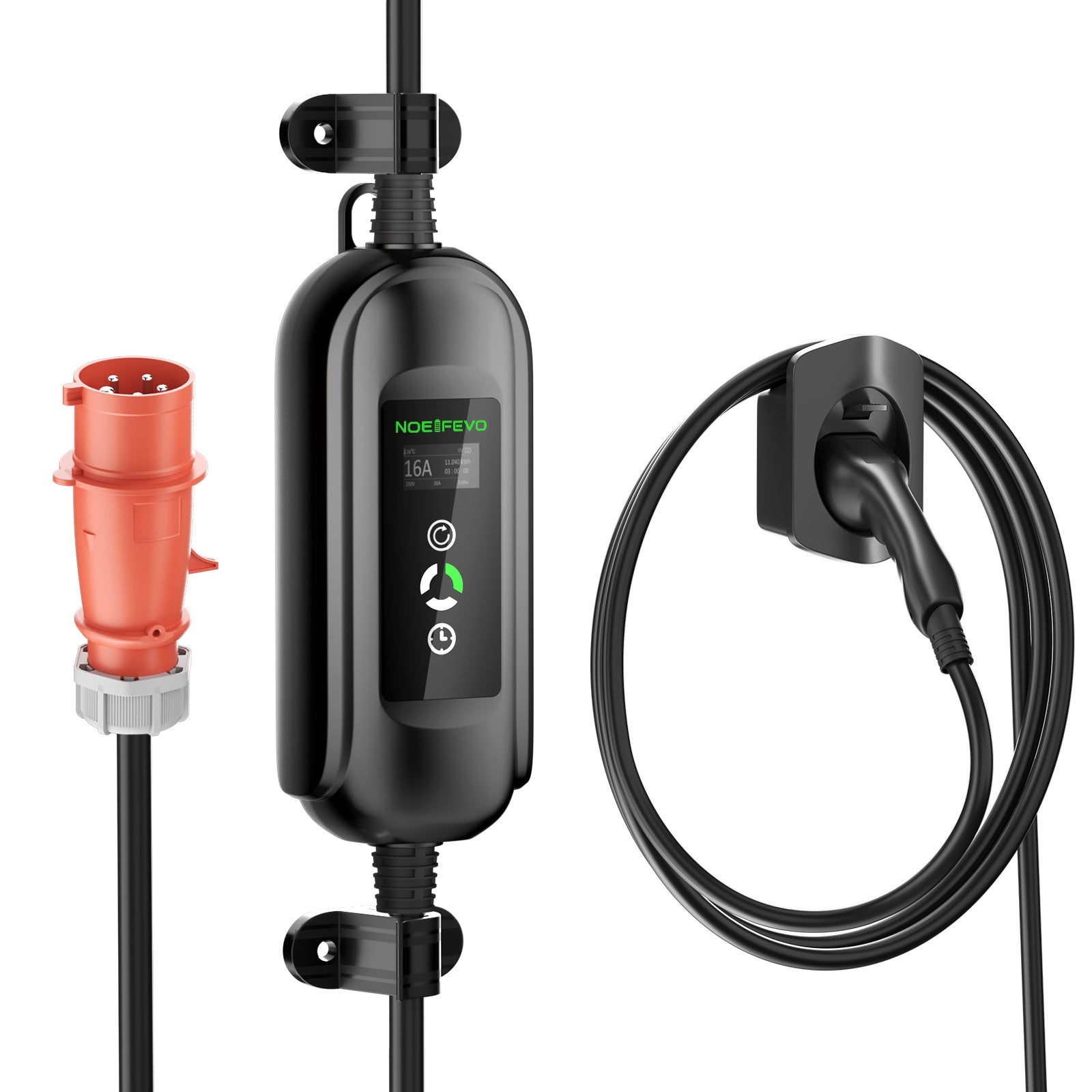 11KW EV-ladestation, 16A 3 fase type 2 mobil oplader til elbiler, CEE ...